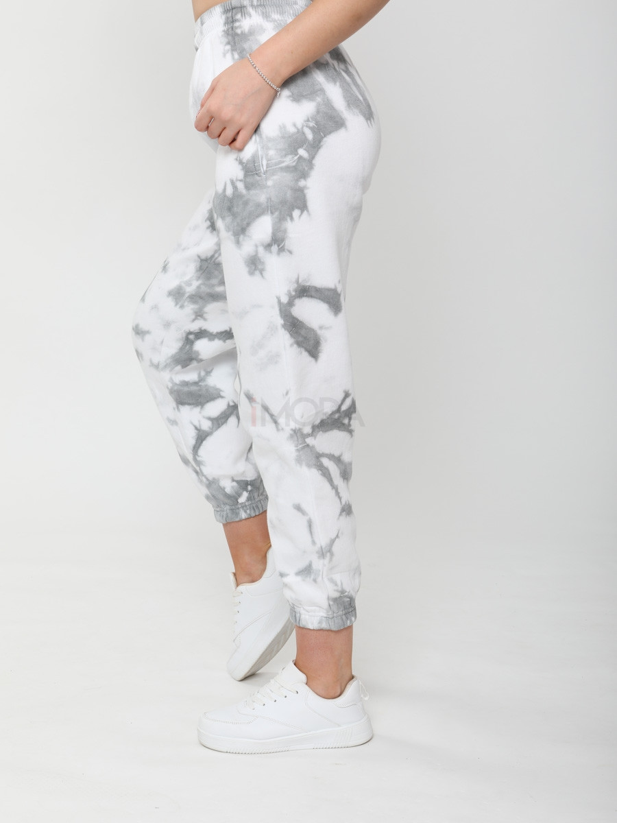 Bielo-sivé zateplené tepláky | iMODA.sk
