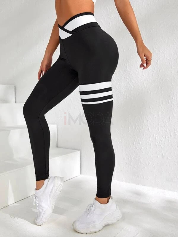 Čierno-biele športové legíny | iMODA.sk