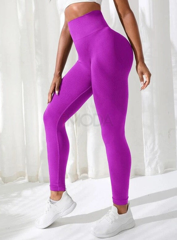 CYKLAMENOVÉ PUSH-UP LEGÍNY S VYSOKÝM PÁSOM | iMODA.sk