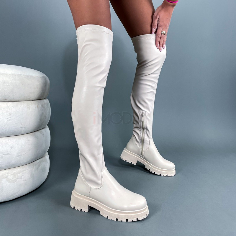 Béžové vysoké čižmy | iMODA.sk