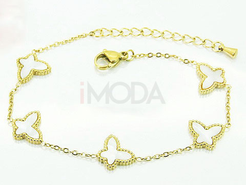 Dámsky oceľový náramok s motýlikom | iMODA.sk